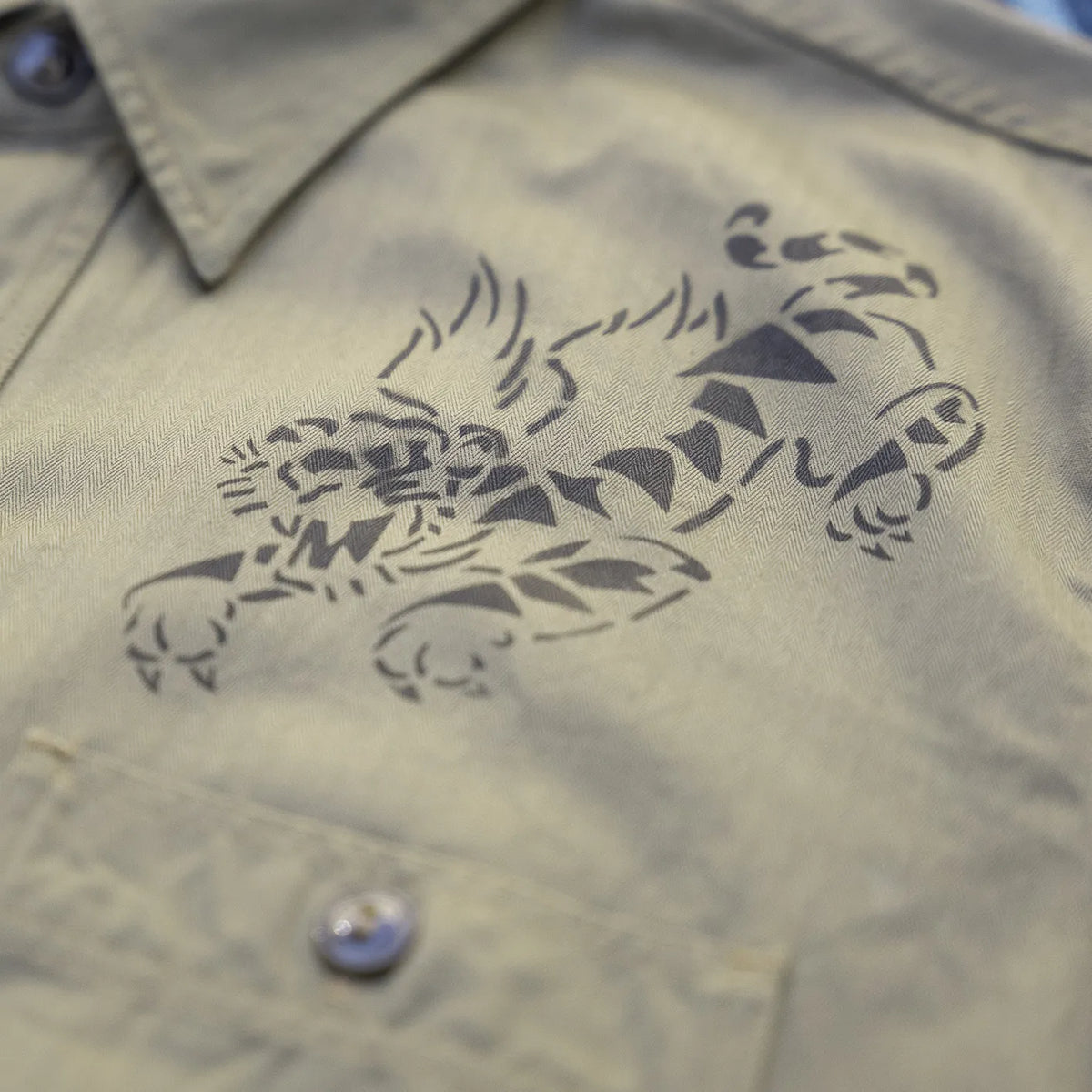 Buzz Rickson Flying Tiger HBT Shirt – 23rd Fighter Group Olive Twill