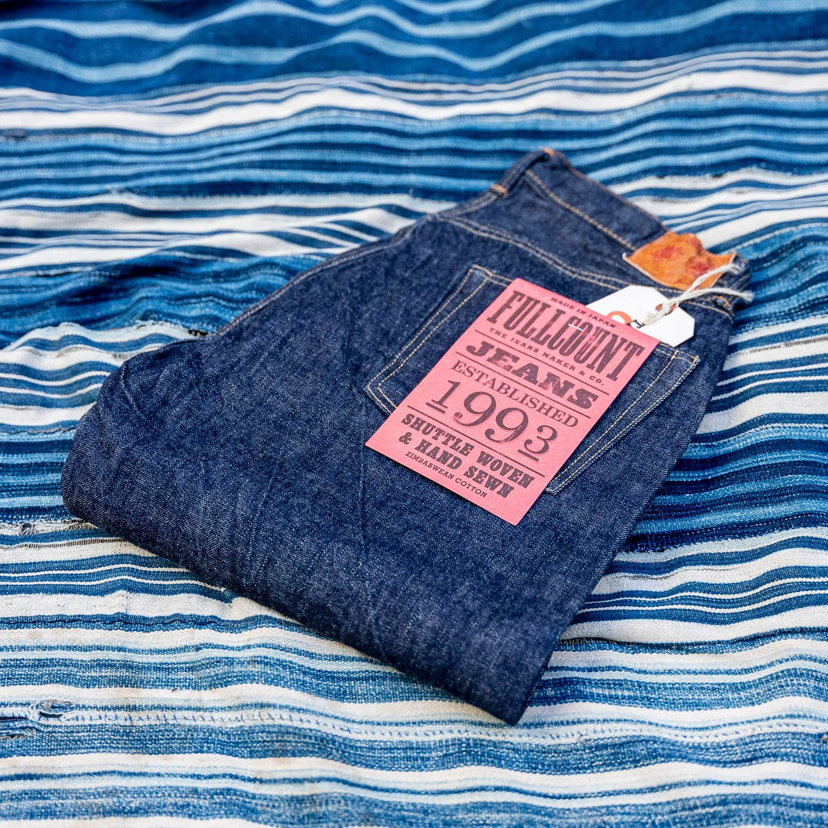fullcount 0105w wide straight jeans - zimbabwe cotton selvedge denim