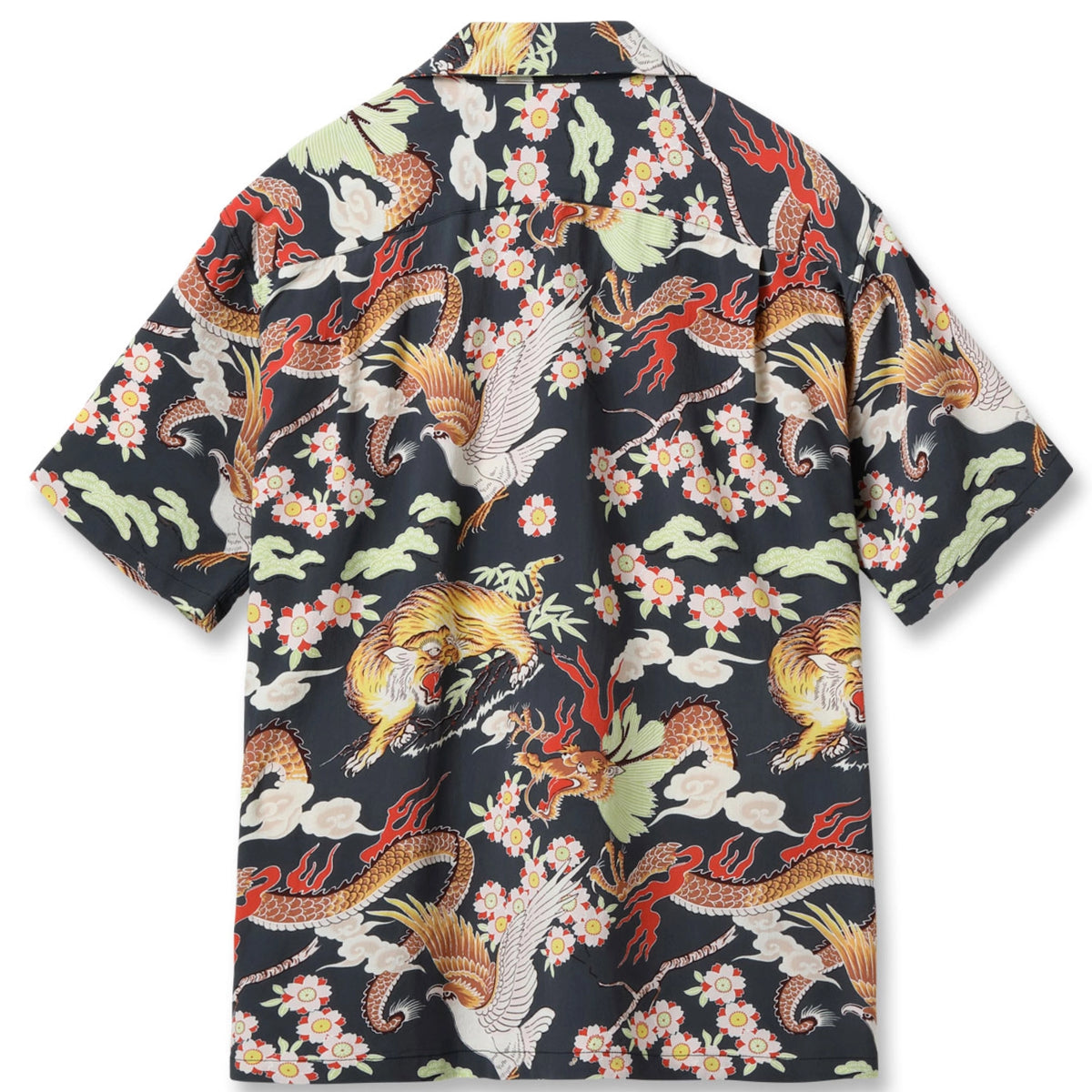 Sun Surf The Triangular Fight Hawaiian Shirt – Black – Made in Japan