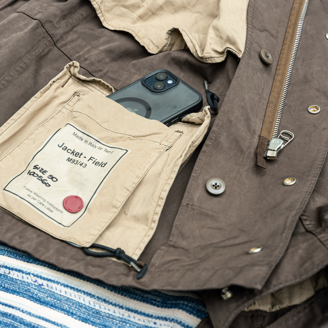 Ten C 13oz OJJ Field Jacket Dark Olive | M65 Military Style