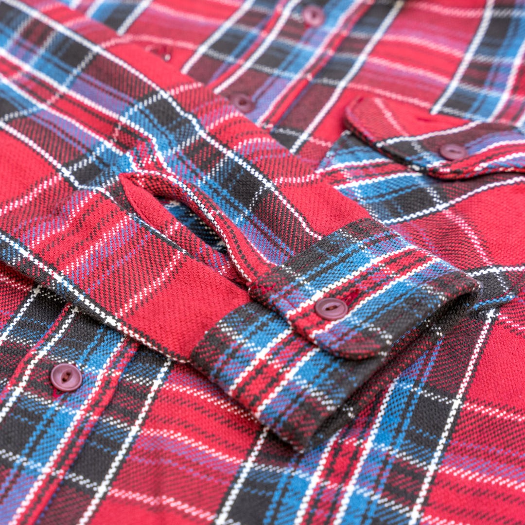 UES 14.5oz Selvedge Flannel Shirt Red – Made in Japan
