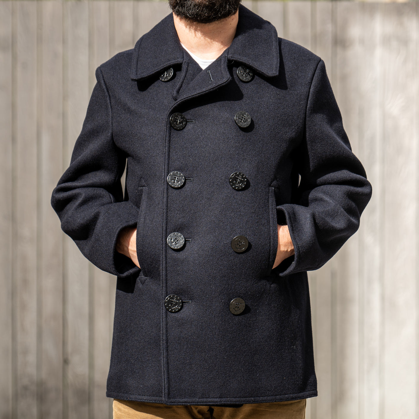 Buzz Rickson's US Navy Pea Coat - Dark Navy