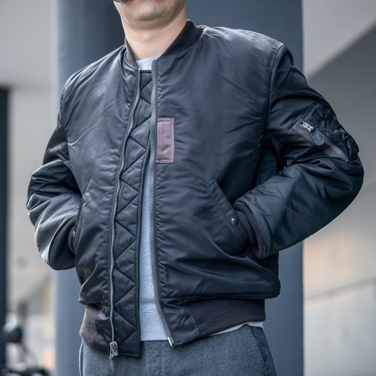 Buzz Rickson's X William Gibson MA-1 Flight Jacket - Black