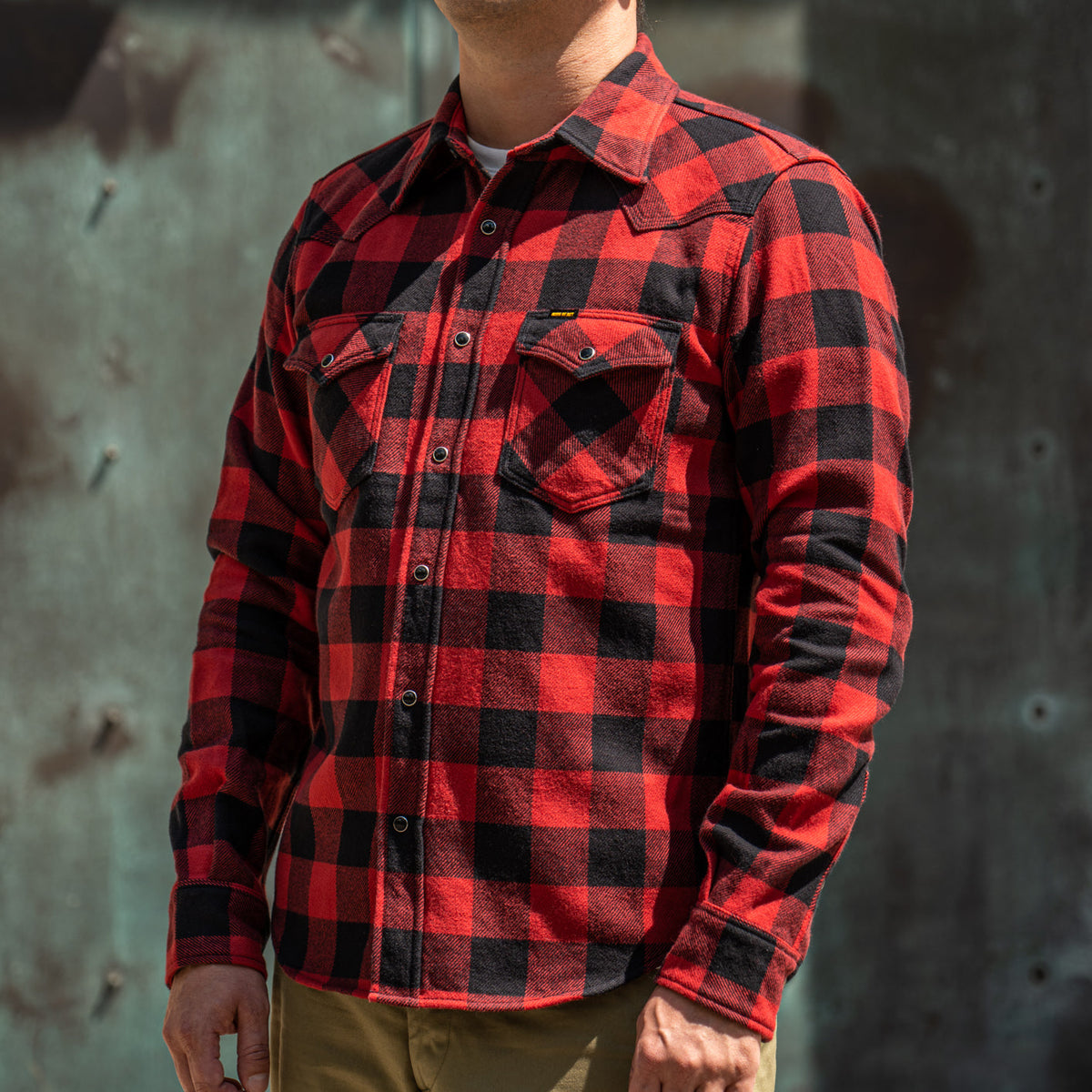 Iron Heart 12oz Buffalo Check Ultra Heavy Flannel – IHSH-232-Red
