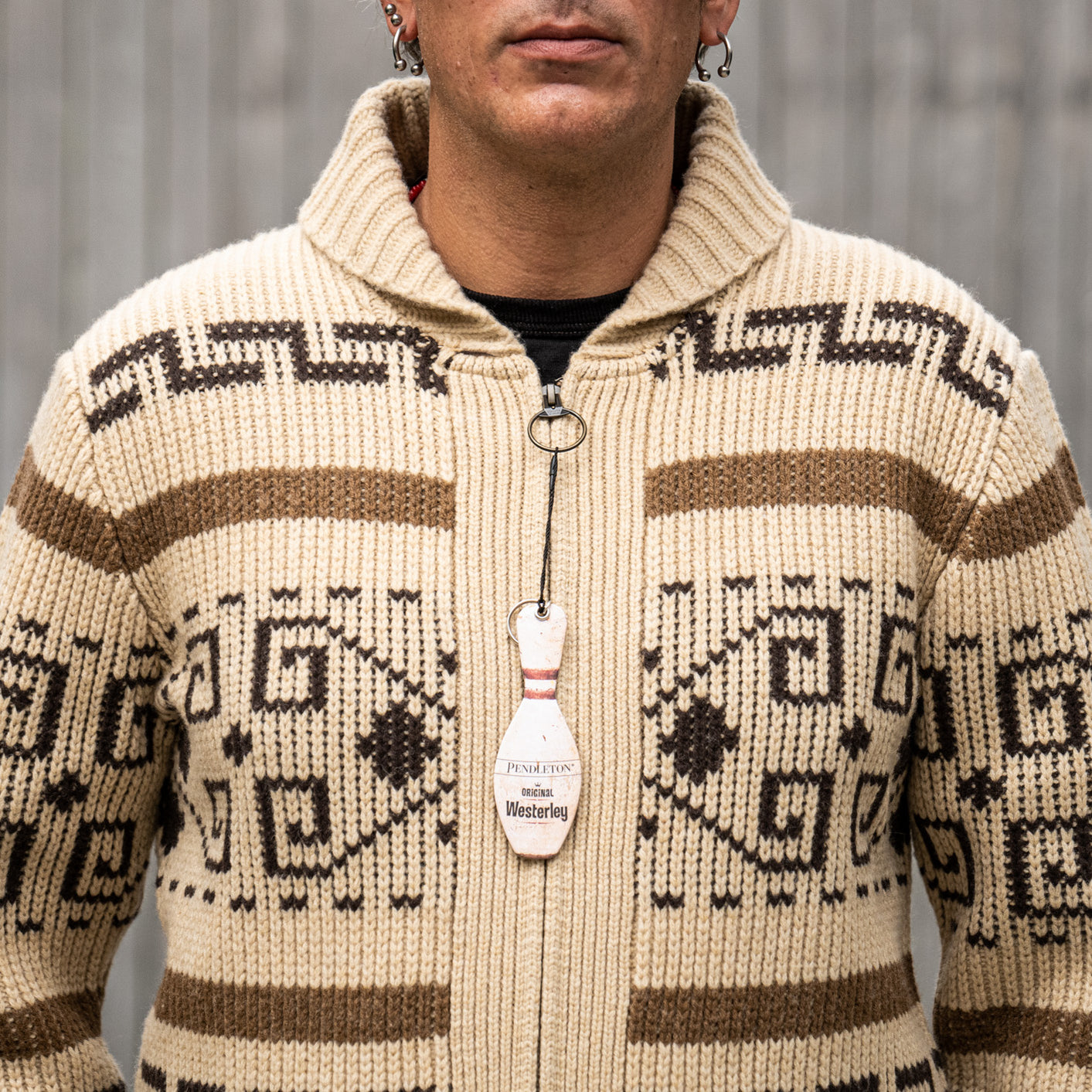 Pendleton The Original Westerley Cardigan – Tan/Brown