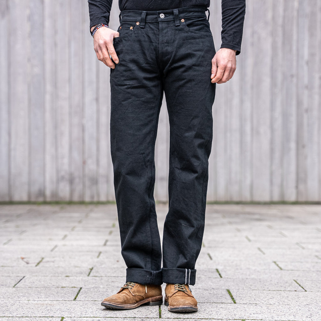 Samurai Jeans S710NBKII 17oz Color-Fast Black x Black Selvedge Jeans ...