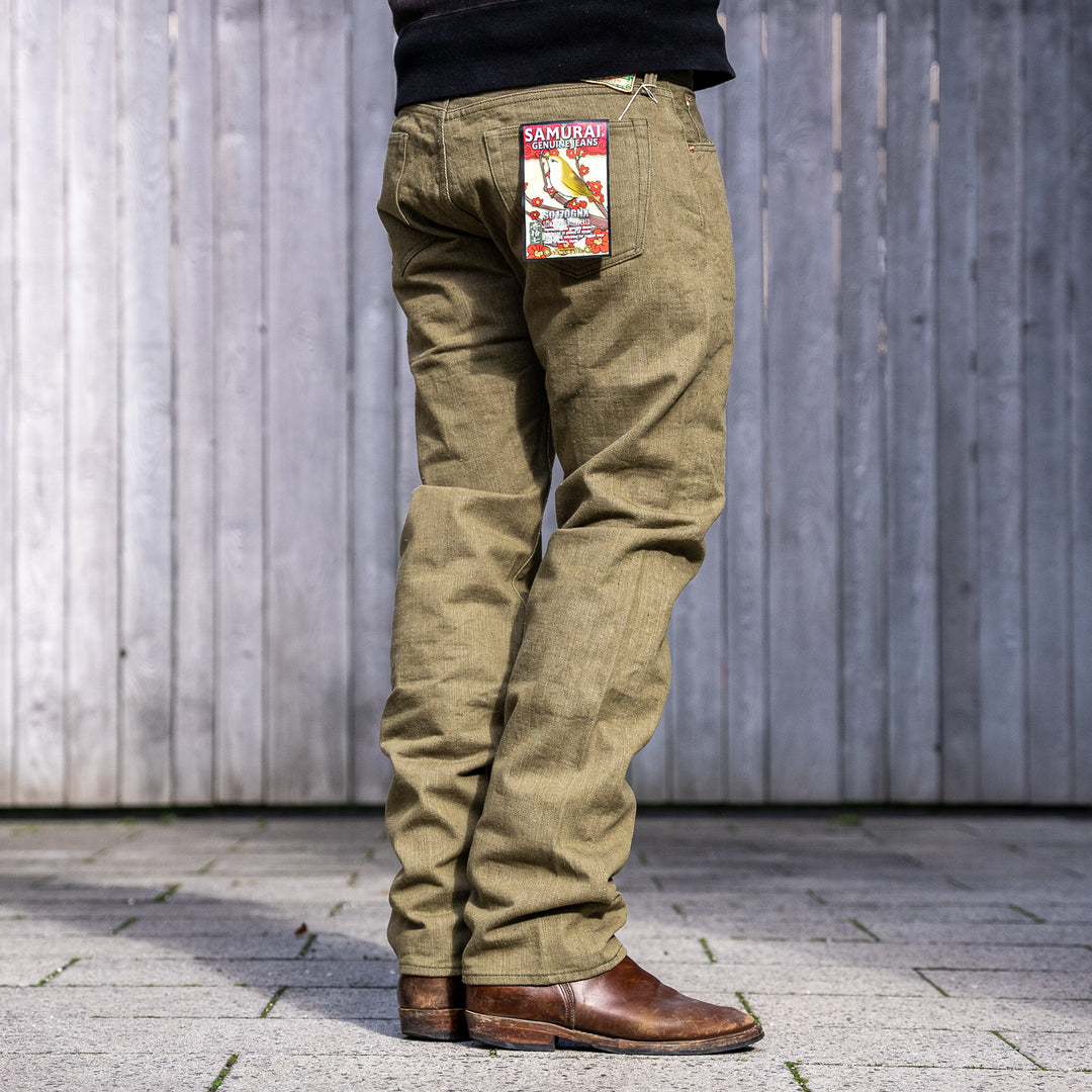 Samurai Jeans S0170GNX 17oz Left Hand Twill Uguisu Selvedge Jeans