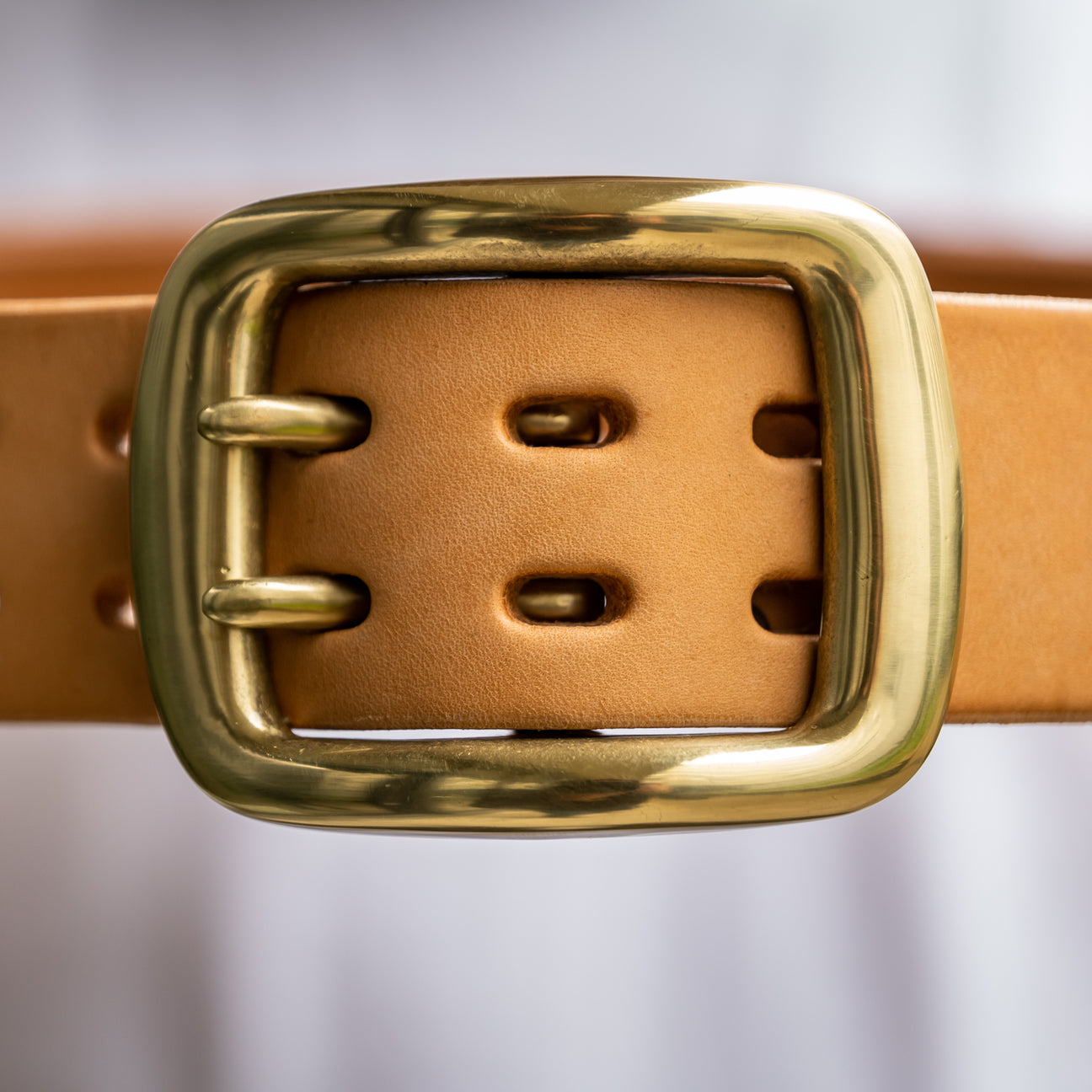Samurai 2-Prong Heavy Curve Belt Natural | Premium Japanese Denim Belt