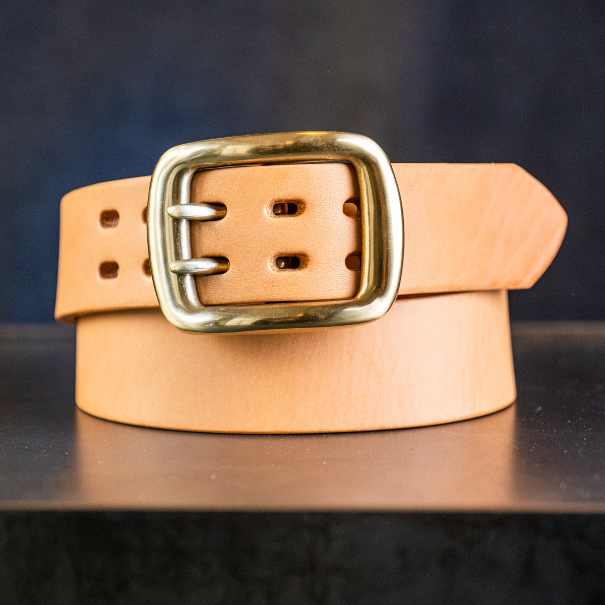 Samurai 2-Prong Heavy Curve Belt - Natural