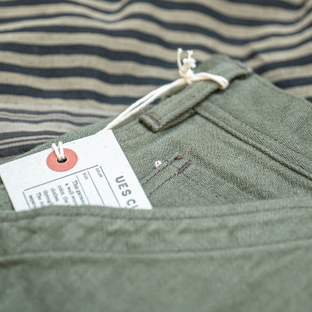 UES B402 13,2oz Selvedge Sateen Baker Pants – Olive