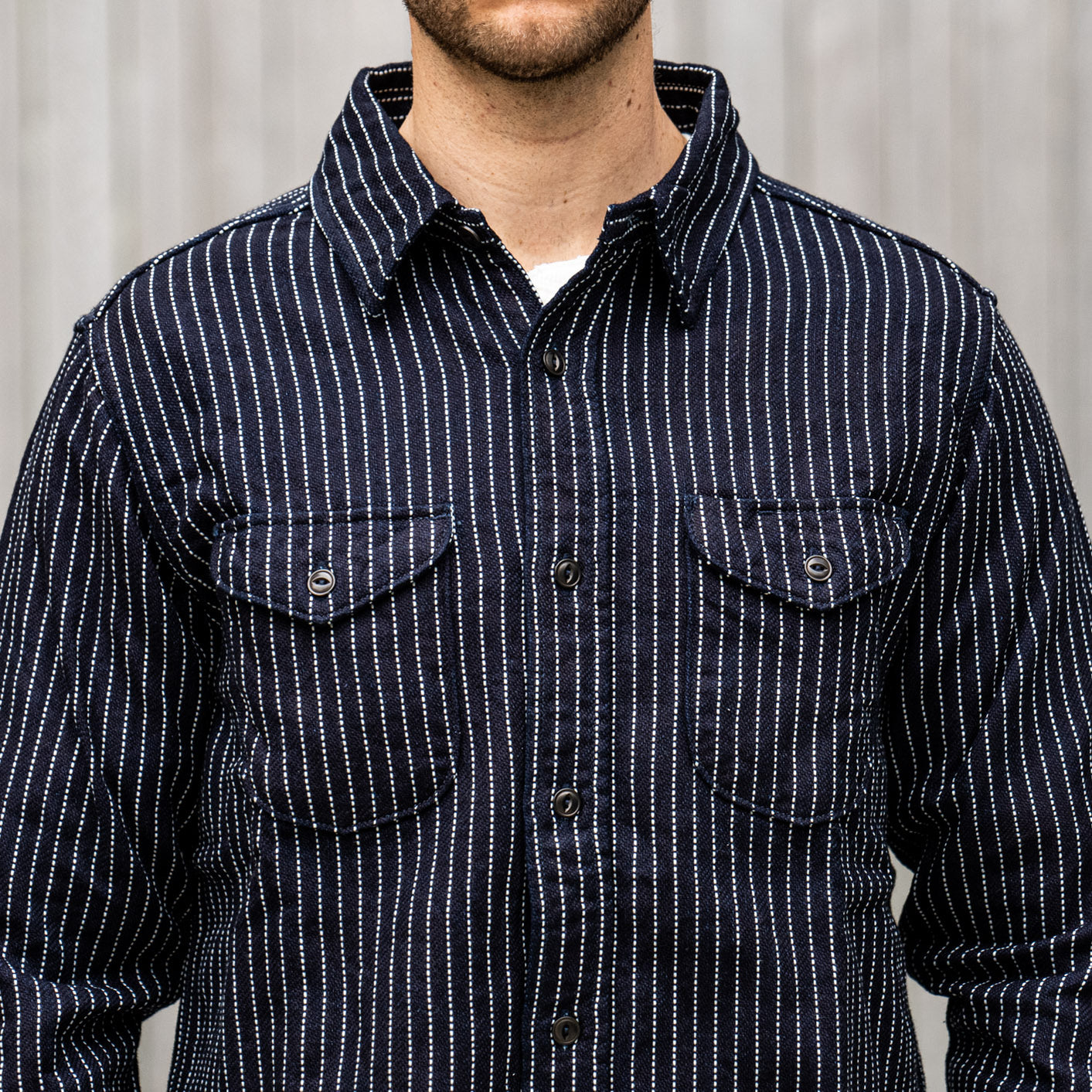 UES 14,5oz Heavy Selvedge Flannel – Indigo Stripe – Statement - The ...